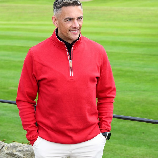 ProQuip Mens Mistral Cotton Zip Golf Sweater