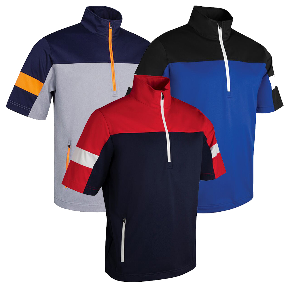 Sunderland Mens Cortina Panelled Half Sleeve Golf Windshirt