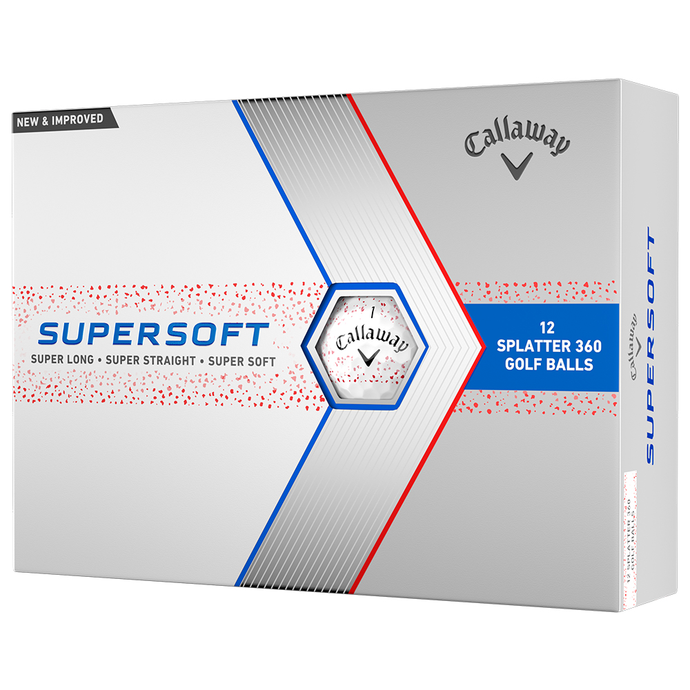 Callaway Super Soft Red Splatter Golf Balls