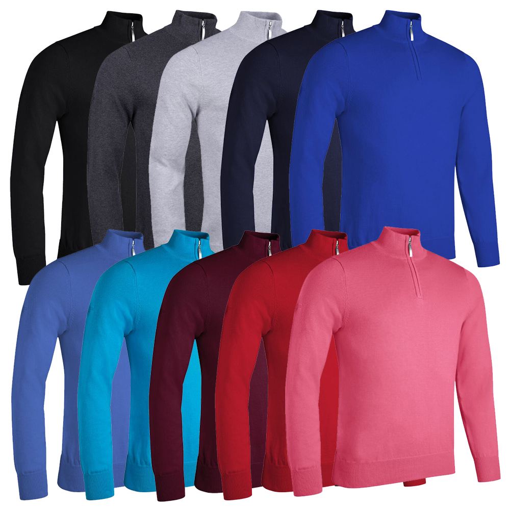 Glenmuir Mens Devon Zip Neck Golf Sweater