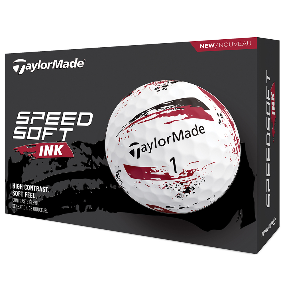 TaylorMade 2024 Speedsoft Ink Red Golf Balls
