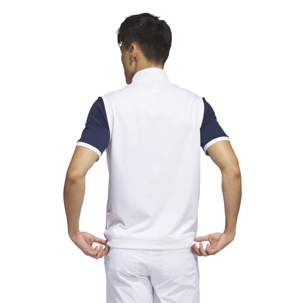 adidas Mens Elevated Quarter Zip Golf Pullover Vest