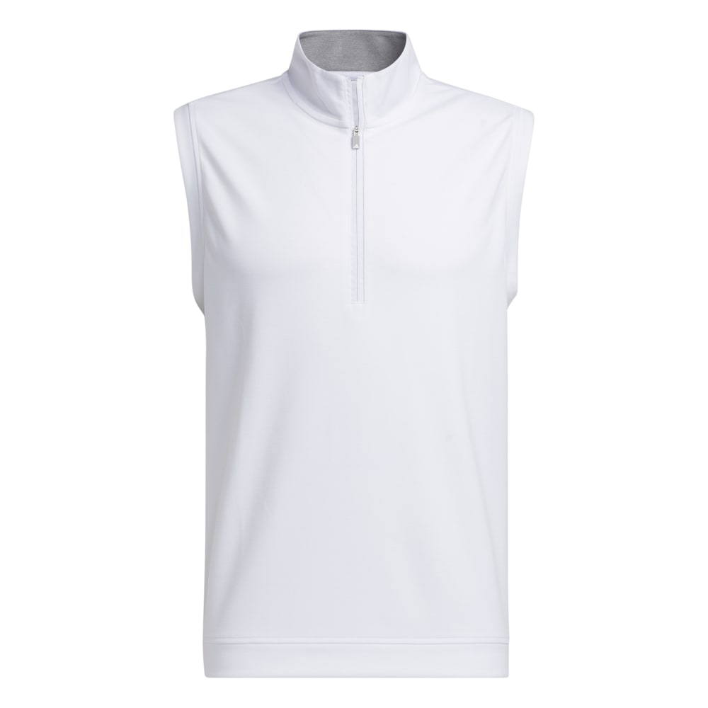 adidas Mens Elevated Quarter Zip Golf Pullover Vest