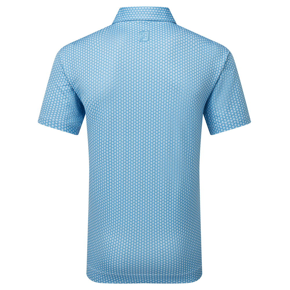 FootJoy Mens Scallop Shell Foulard Lisle Golf Polo Shirt