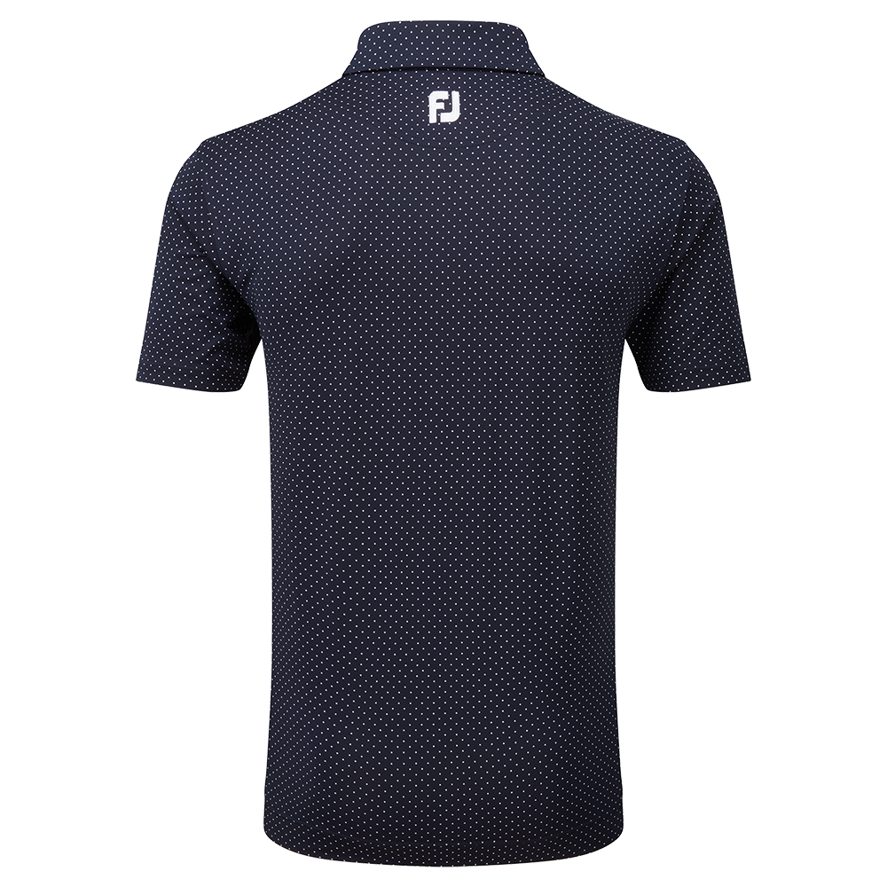 FootJoy Mens Stretch Lisle Dot Print Golf Polo Shirt