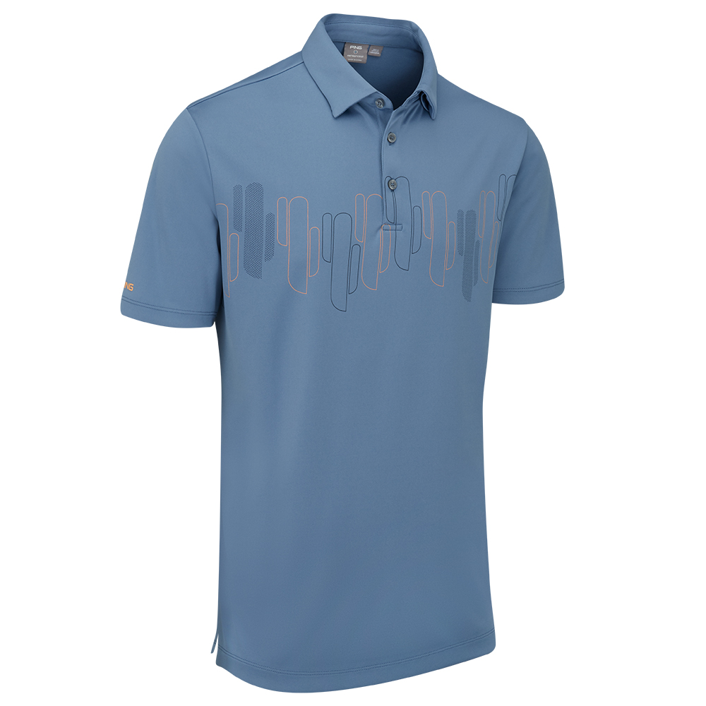Ping Mens Arizona Cactus Print Golf Polo Shirt