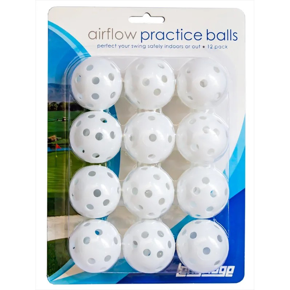 Longridge White Airflow Practice Golf Balls - 12 Pack