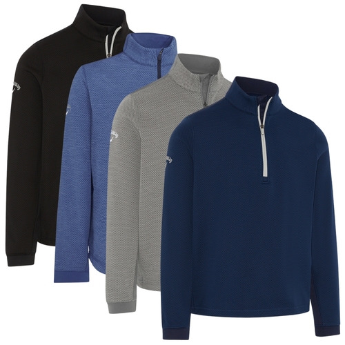 Callaway Mens Hex Textured 1/4 Zip Golf Fleece