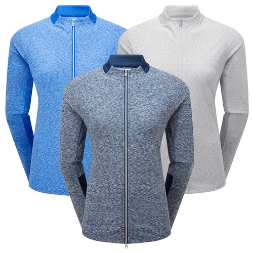 FootJoy Ladies Full-Zip Space Dye Thermal Golf Midlayer