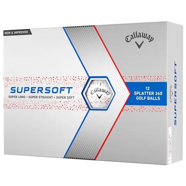 Callaway Super Soft Red Splatter Golf Balls