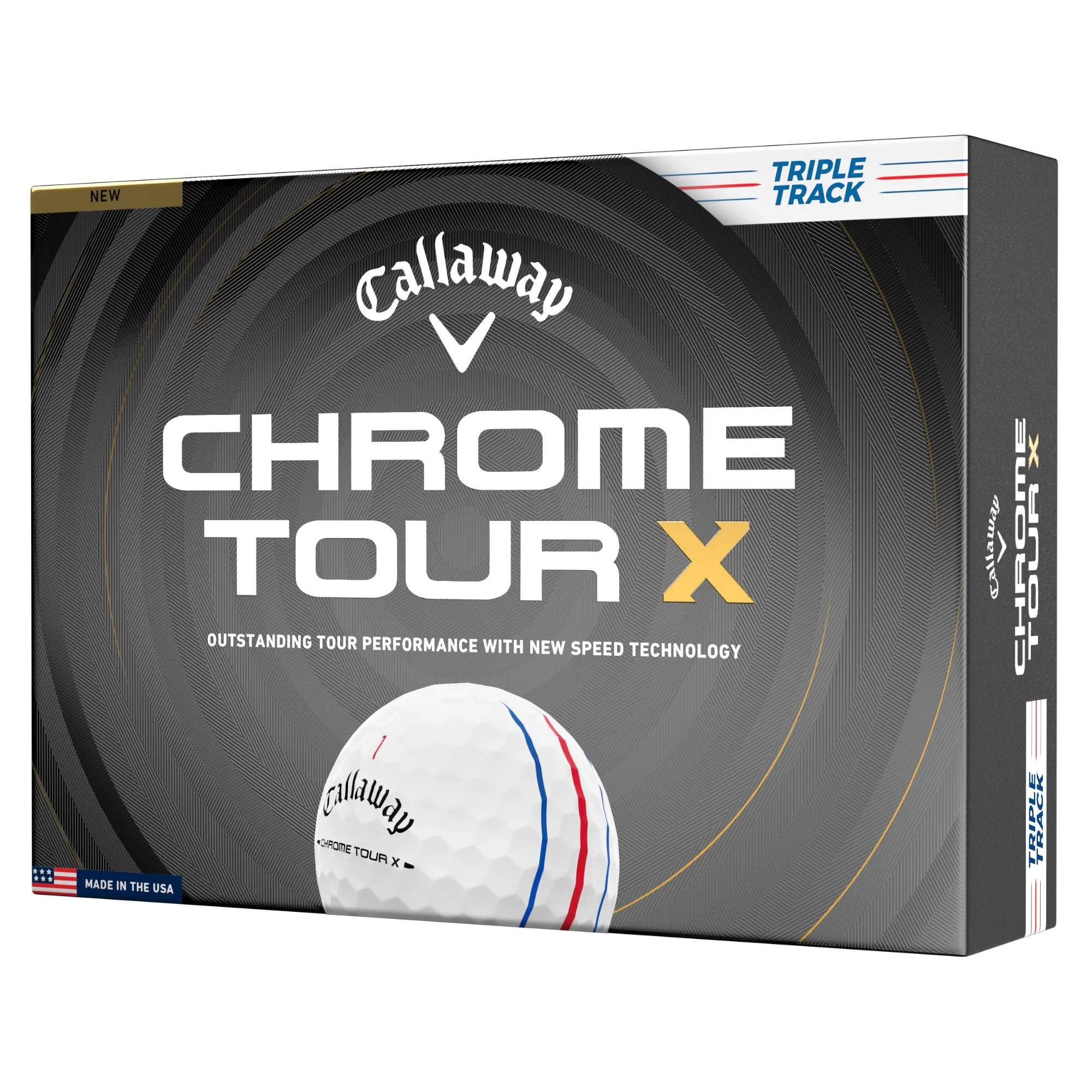 Callaway 2026 Chrome Tour X Triple Track Golf Balls - White